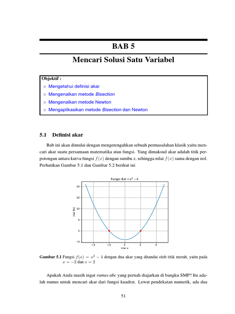 Metode Bisection Dan Metode Newton-1 | PDF