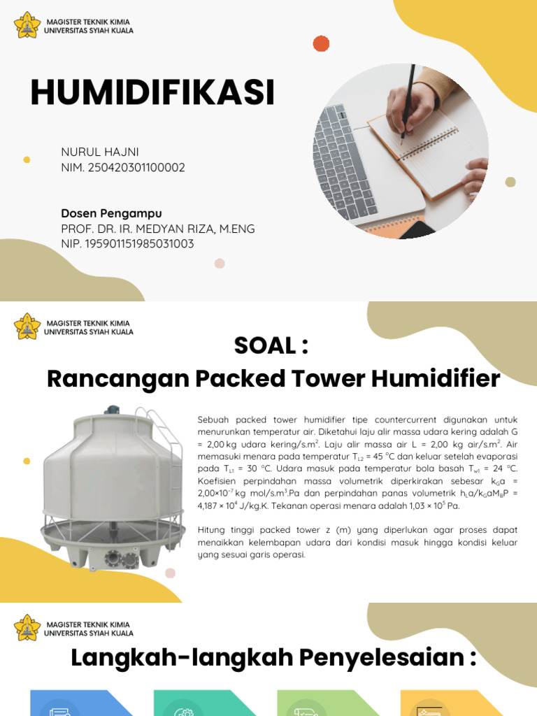 Tower Humidifikasi Desain | PDF