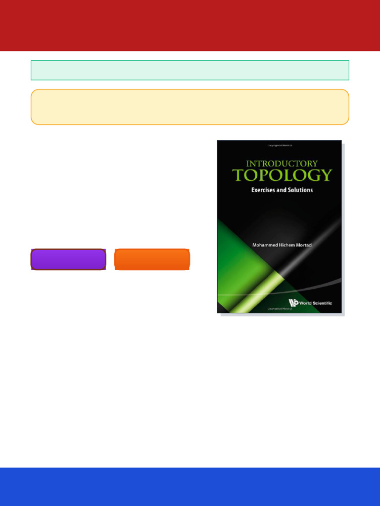 Introductory Topology Exercises and Solutions 1st Edition Mohammed ...