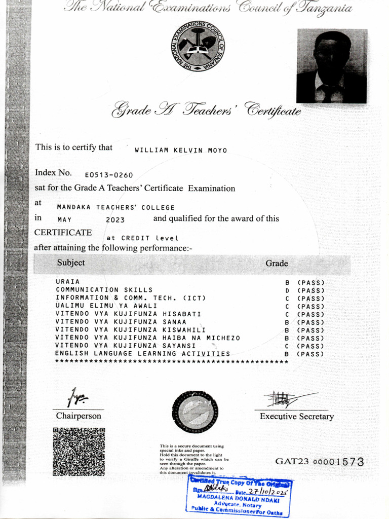 William Teaching Certificate12 | PDF