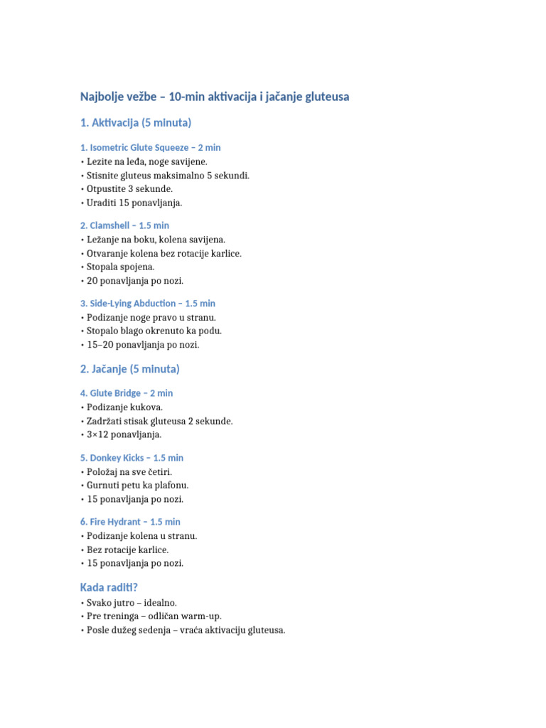 Najbolje Vezbe | PDF