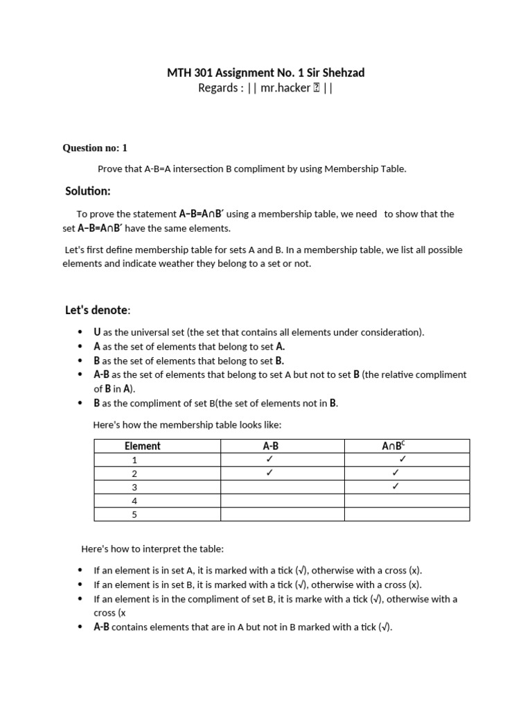 Mth202 Assignment 1.solution | PDF | Argument | Mathematical Logic
