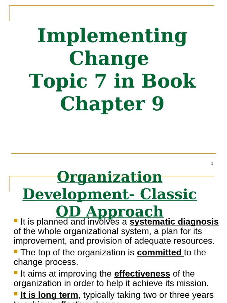 Implementing Organizational Change Strategies | PDF | System ...