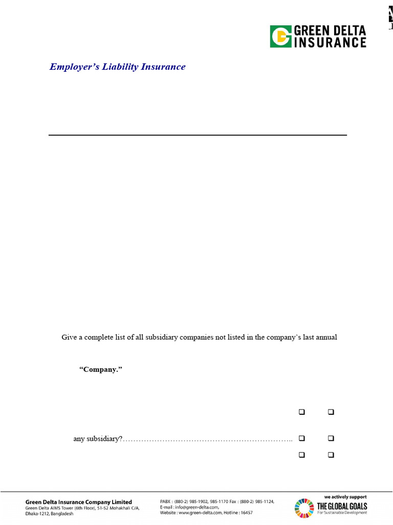 Employer's Liability Insurance Proposal Form | PDF | Securities ...