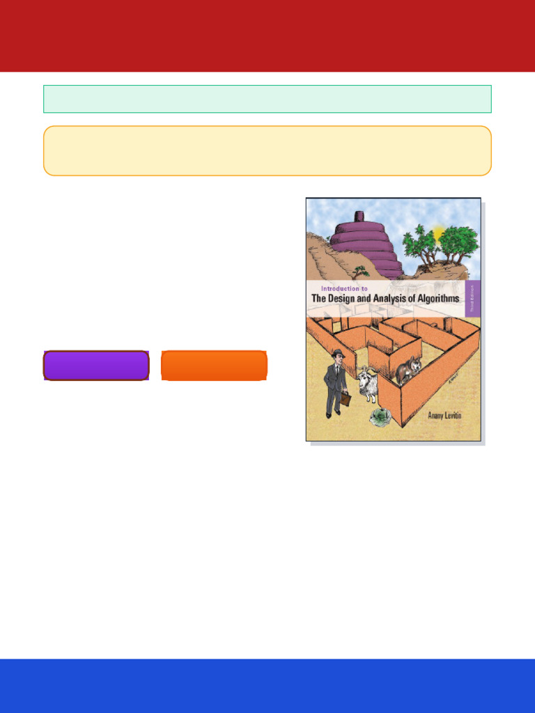 Introduction to the design and analysis of algorithms 3rd edition Edition Levitin ebook demo pdf ...