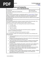 Knowledge Transfer Plan Template | PDF