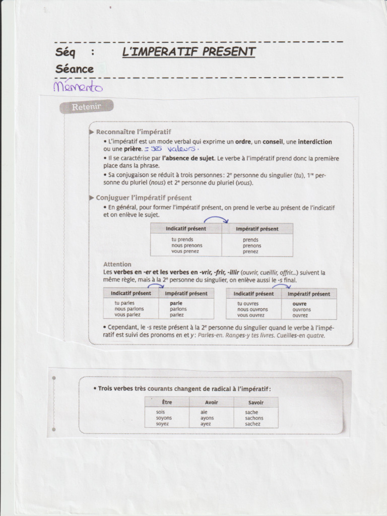 Lecon Imperatif | PDF