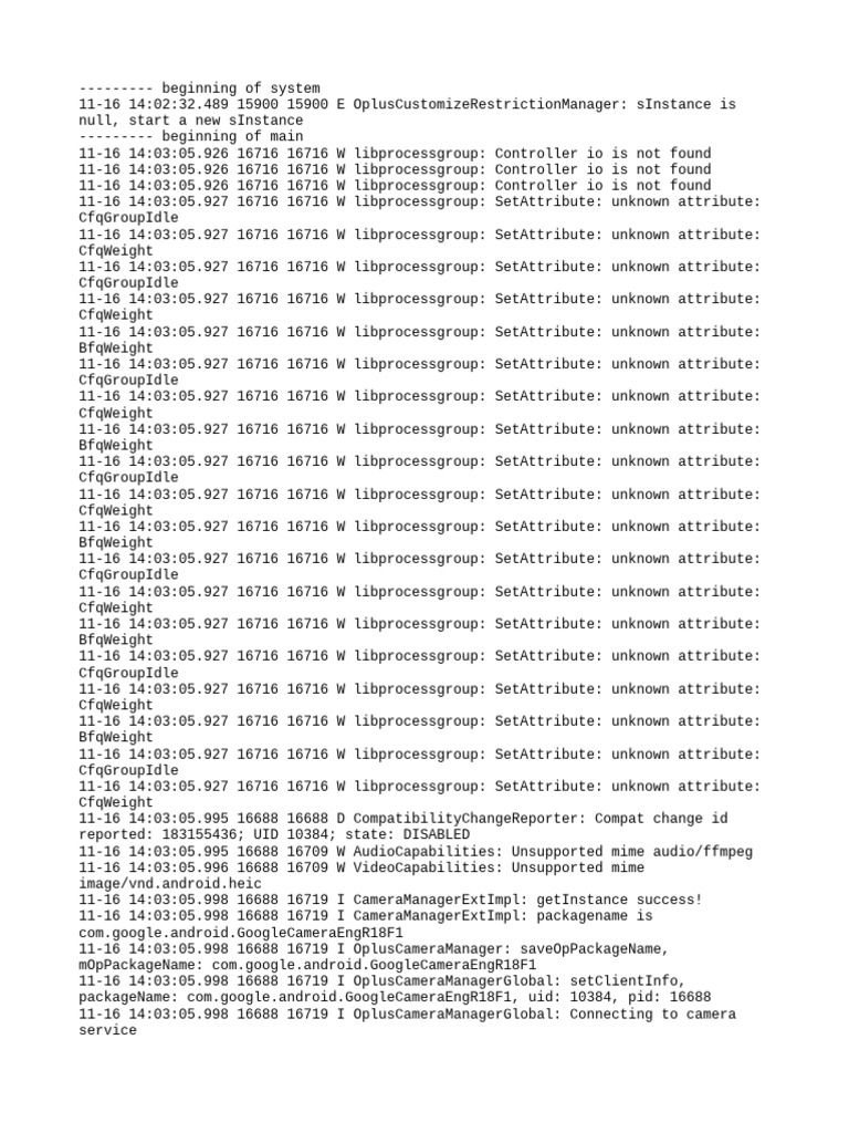 Log Cat 1763276585905 | PDF | Software Engineering | System Software