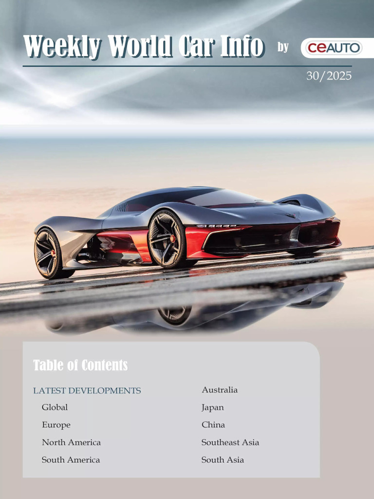 Weekly World Car Info Issue 30 2025 | PDF