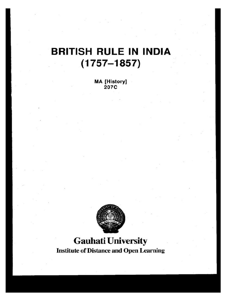 207 (C) British Rule in India (1757-1857) | PDF
