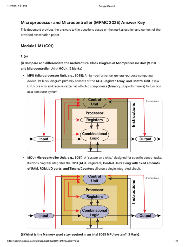 MPMC 2025 Microprocessor Answer Key | PDF | Microcontroller | Assembly ...