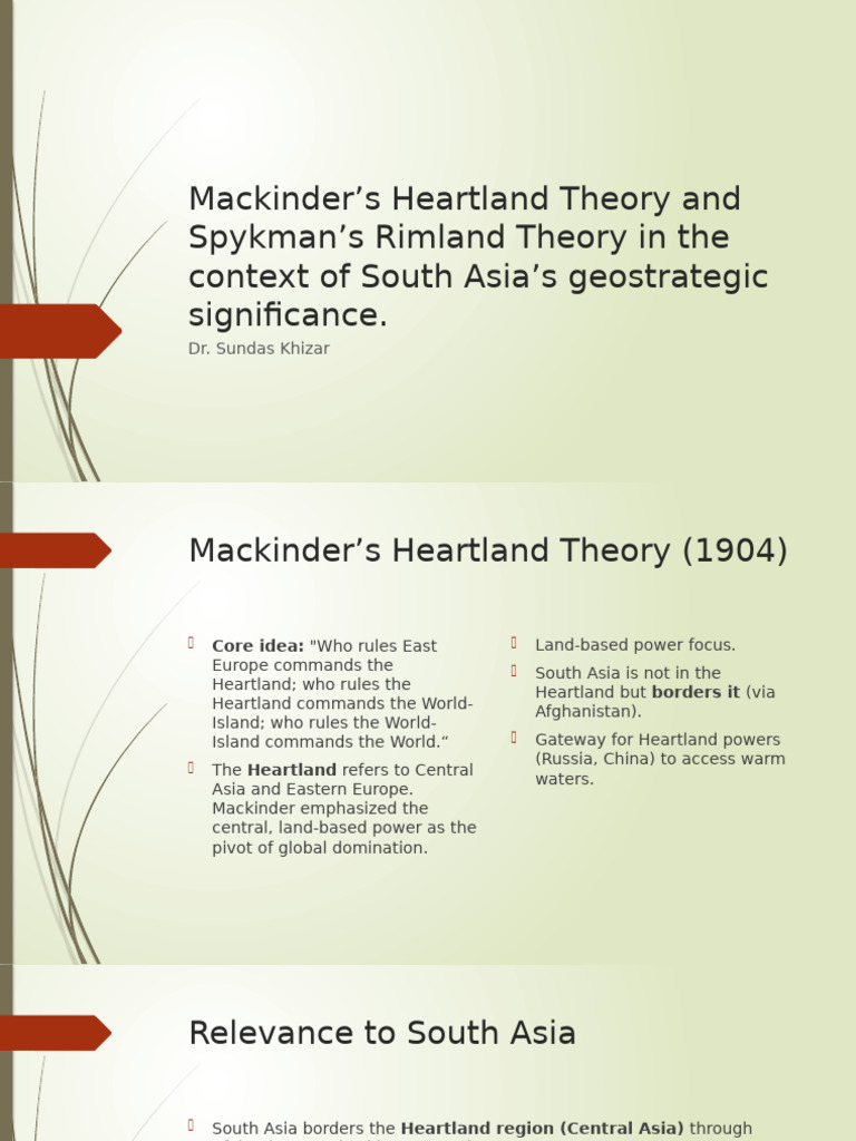 South Asia's Geostrategic Importance: Theories | PDF | South Asia ...