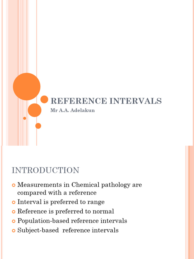 Understanding Reference Intervals in Pathology | PDF | Skewness ...