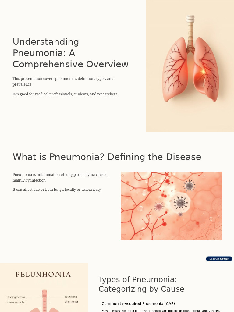 Comprehensive Guide to Pneumonia | PDF | Pneumonia | Clinical Medicine