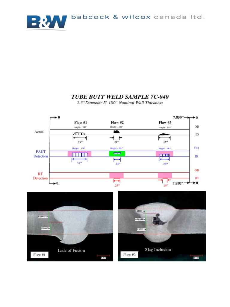 Phased Array UT Versus RT Report Truncated | Nondestructive Testing ...