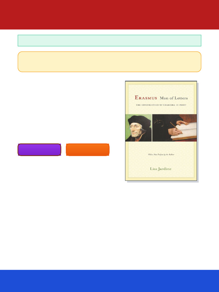 Erasmus Man of Letters The Construction of Charisma in Print Updated ...
