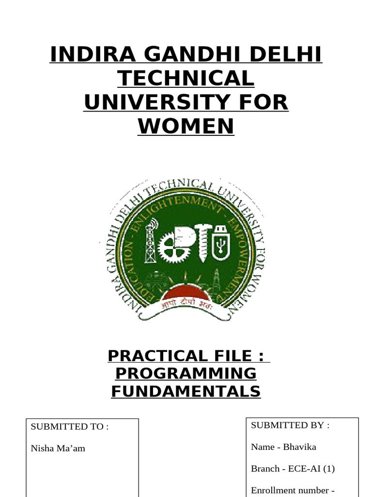Programming Fundamentals Practical File | PDF | Anonymous Function | Filename