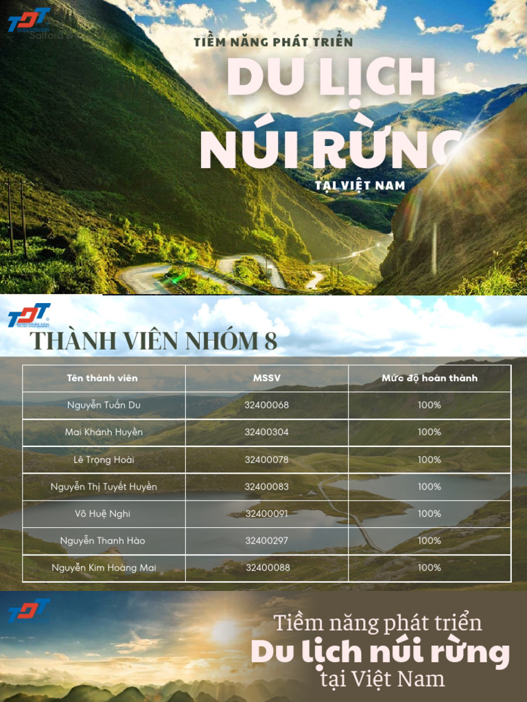 Green and Cream Simple Tourism Presentation | PDF