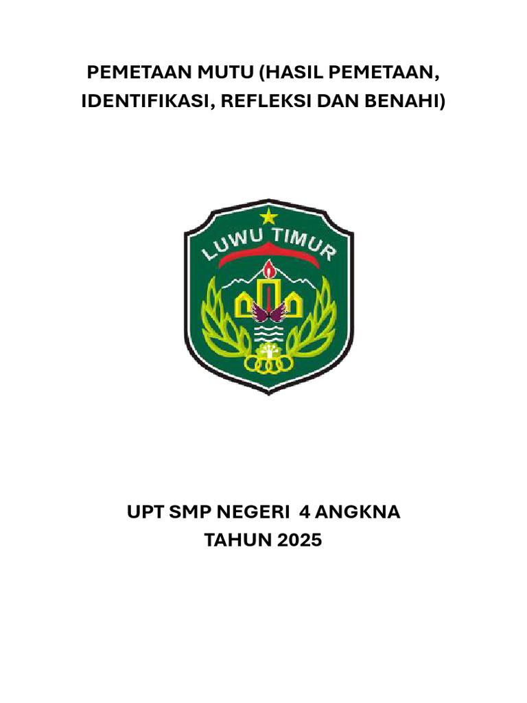 Pemetaan Mutu SMPN 4 Angkona 2025 | PDF
