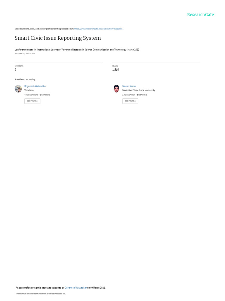 Smart Civic Issue Tracking System | PDF | Support Vector Machine ...