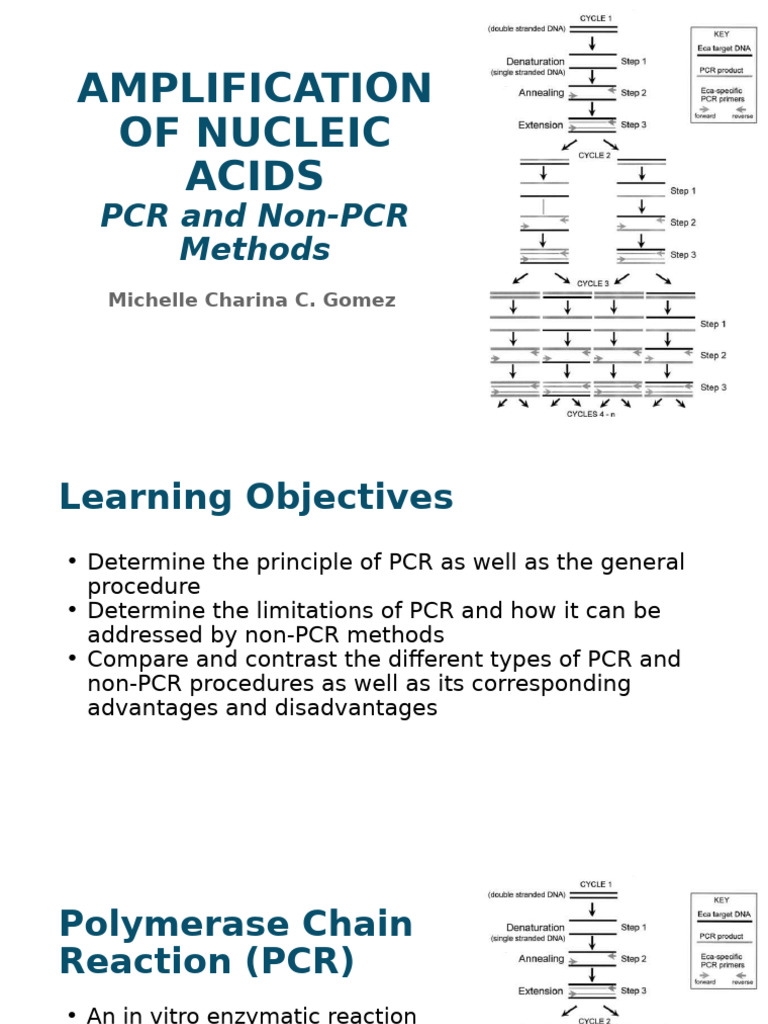 PCR and Non-PCR Nucleic Acid Amplification | PDF | Polymerase Chain ...