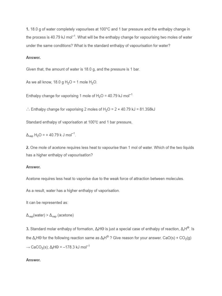 Thermodynamics 2 | PDF | Enthalpy | Chemical Reactions
