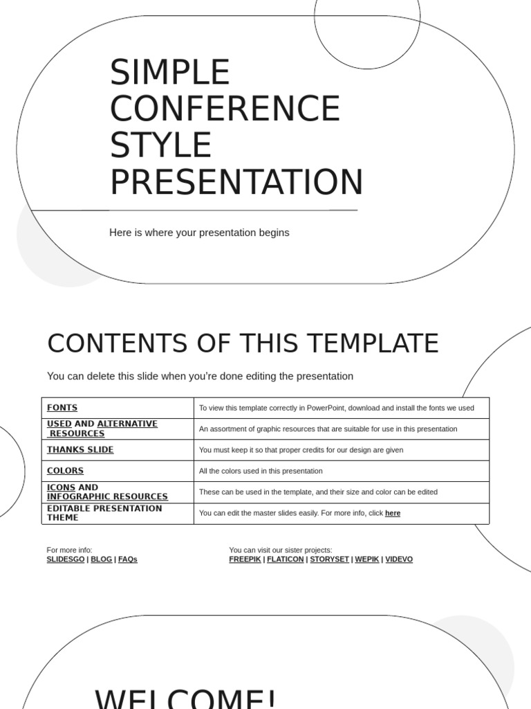 Simple Conference Style Presentation by Slidesgo | PDF | Planets ...