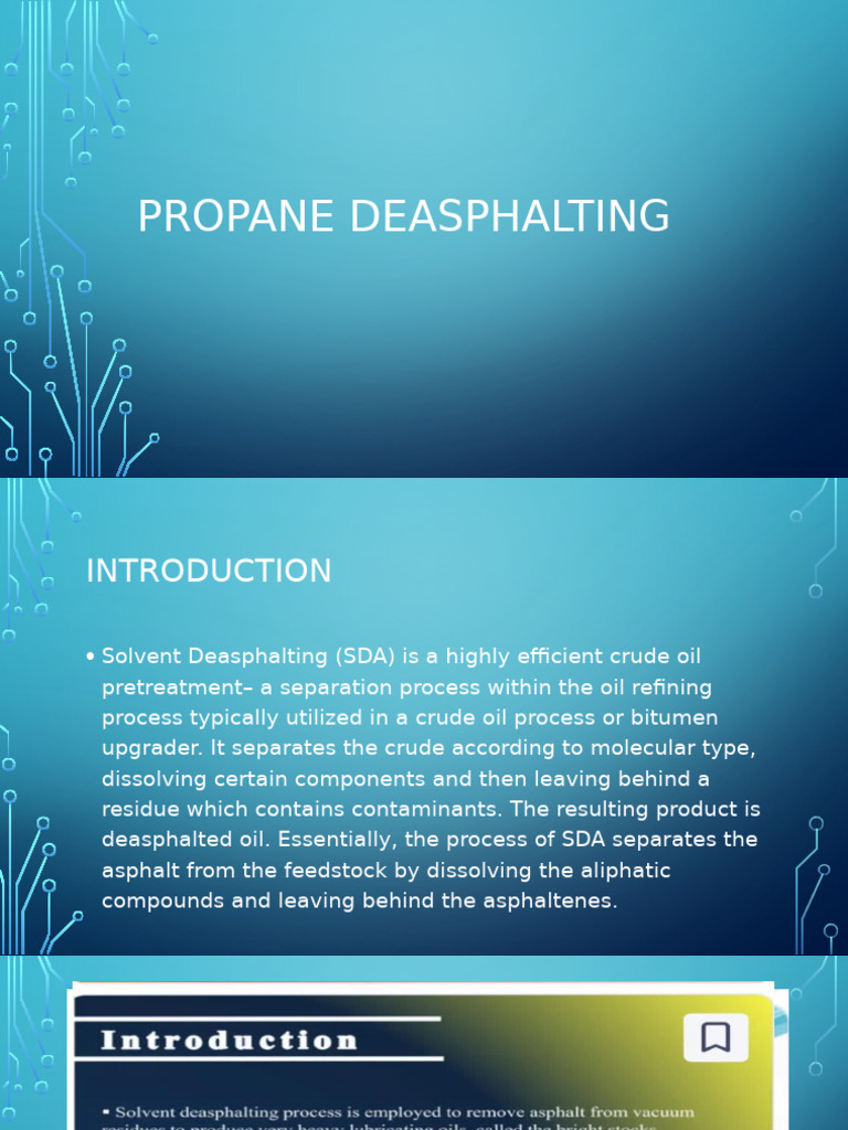 Propane Deasphalting | PDF