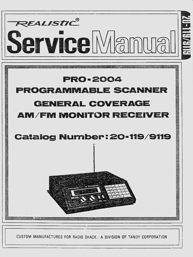 Realistic Pro-2004 Sm | PDF