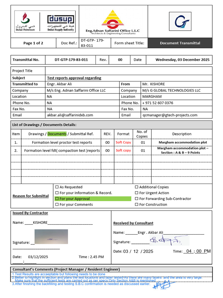 Dt-gtp-179!83!011-Rev-00 - Formation Lvl Proctor Test and Fdt Reports ...