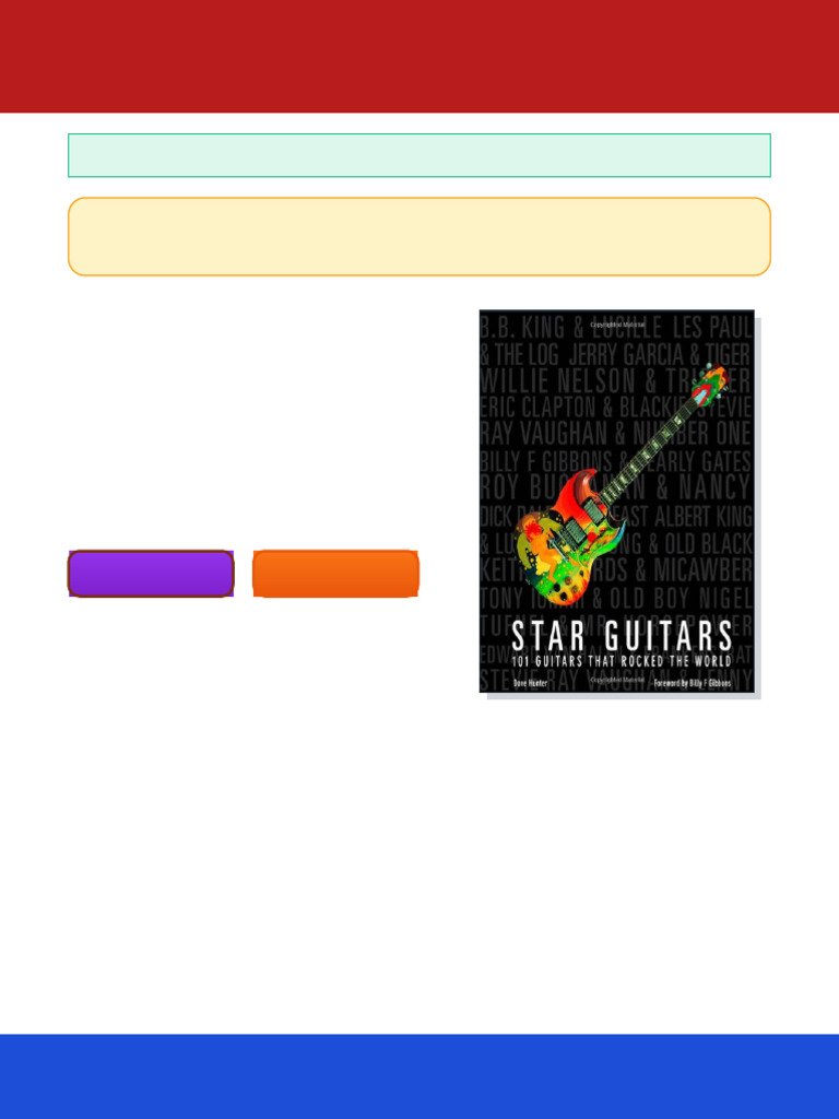 Star Guitars 101 Guitars That Rocked the World First Edition Dave ...