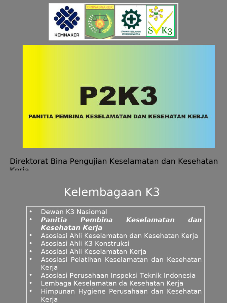Struktur dan Fungsi P2K3 dalam K3 | PDF