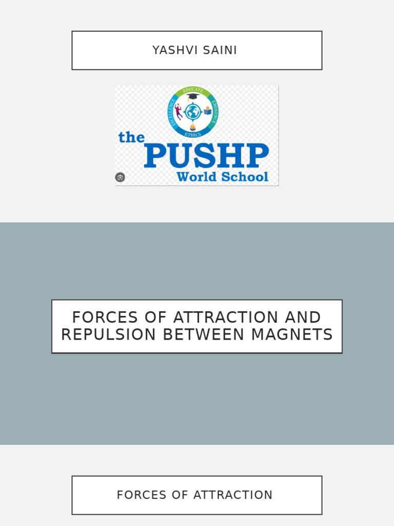 Forces of Attraction and Repulsion Between Magnets | PDF