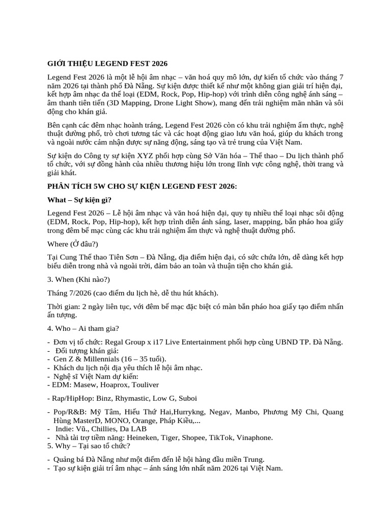 Legend Fest 2026 3 | PDF
