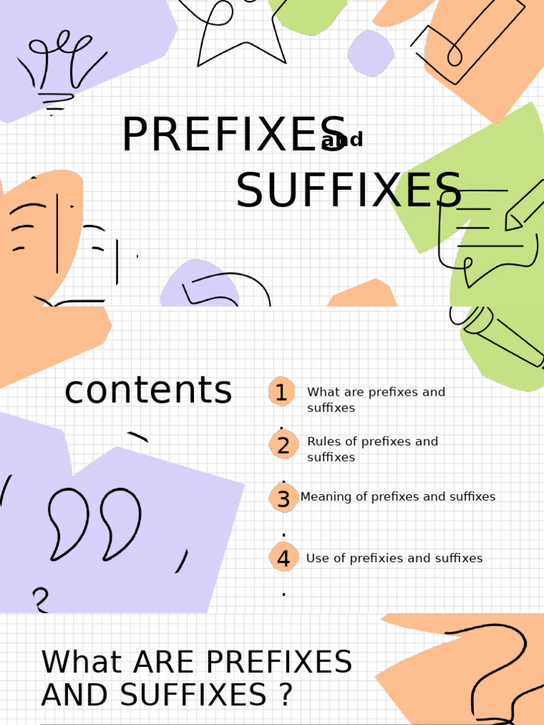 Understanding Prefixes and Suffixes | PDF | Word | Adjective