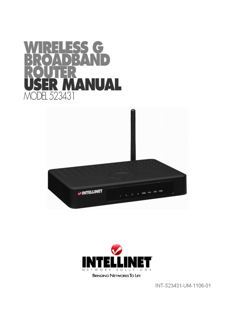 Router Intellinet | PDF | Port (Computer Networking) | Ip Address