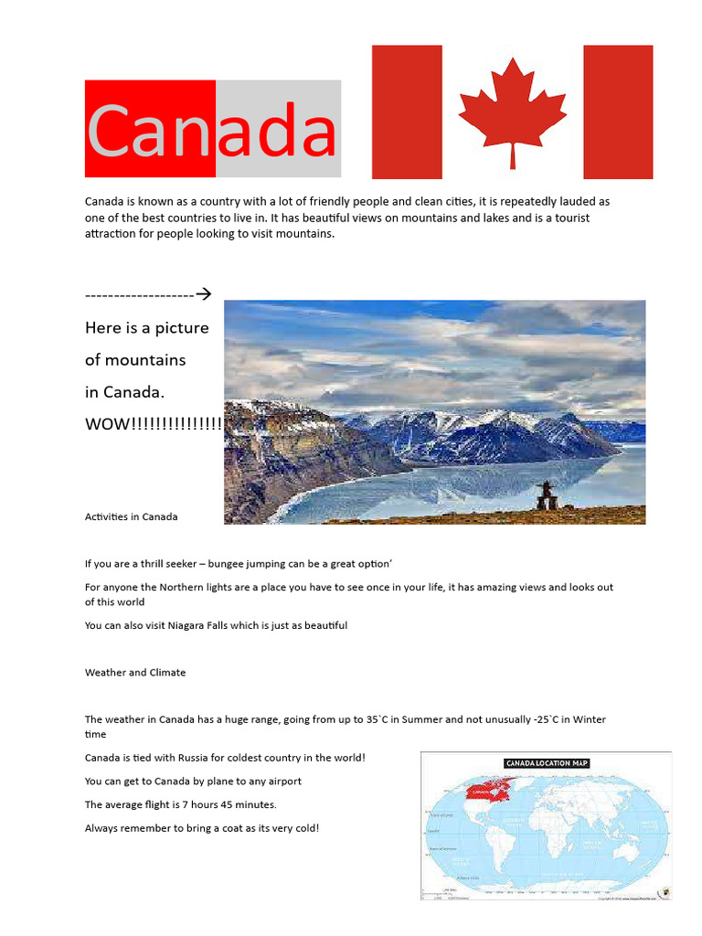 Discover Canada's Natural Wonders and Activities | PDF