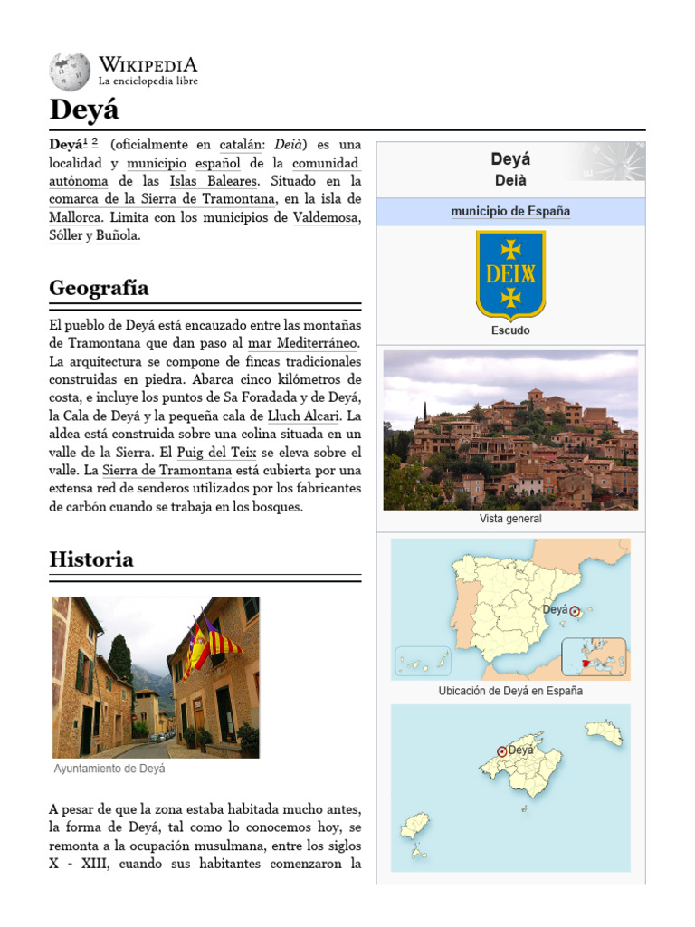 Deyá: Encanto y Cultura en Mallorca | PDF