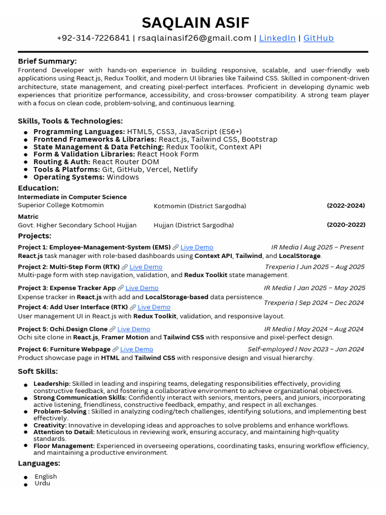 My CV.pdf | PDF | Computing | World Wide Web