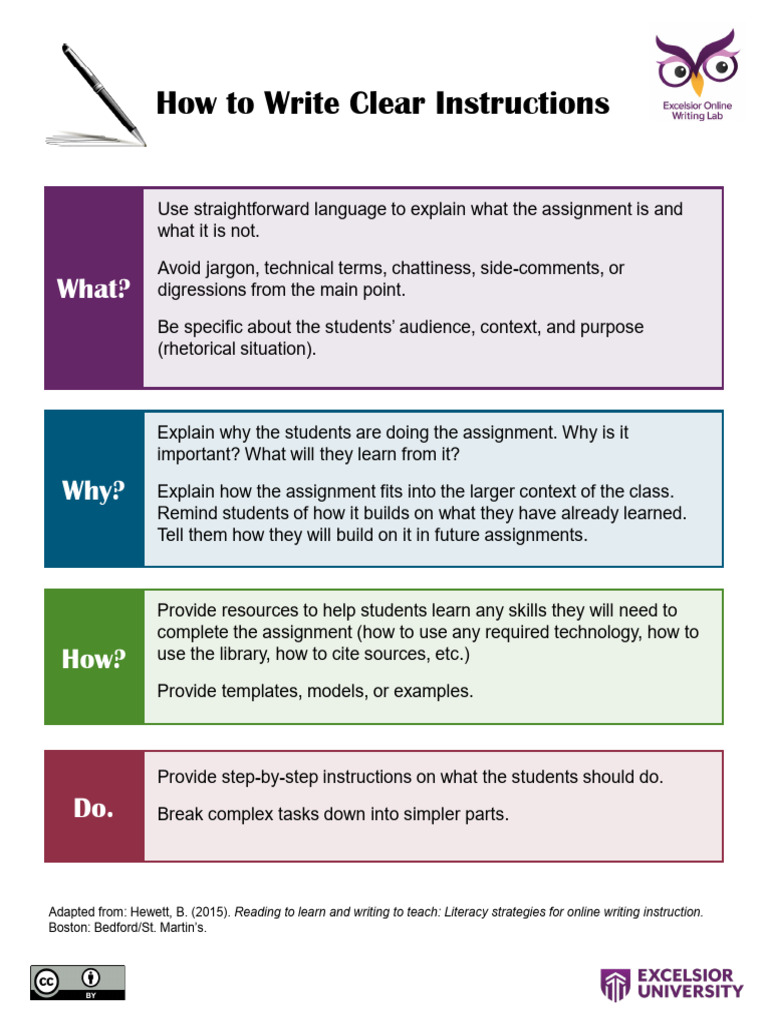 Clear Instruction Writing Guide | PDF