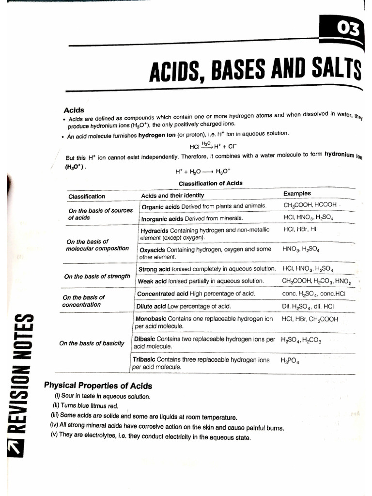 Acid, Base and Salt | PDF