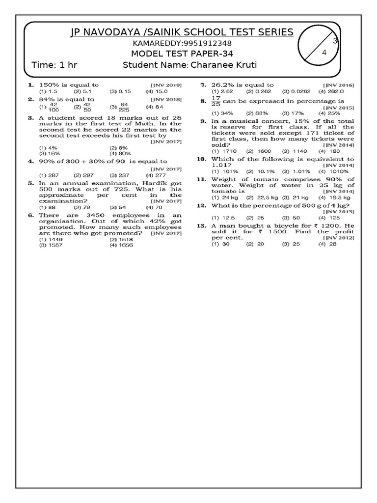 TEST 34 Chap 12 | PDF