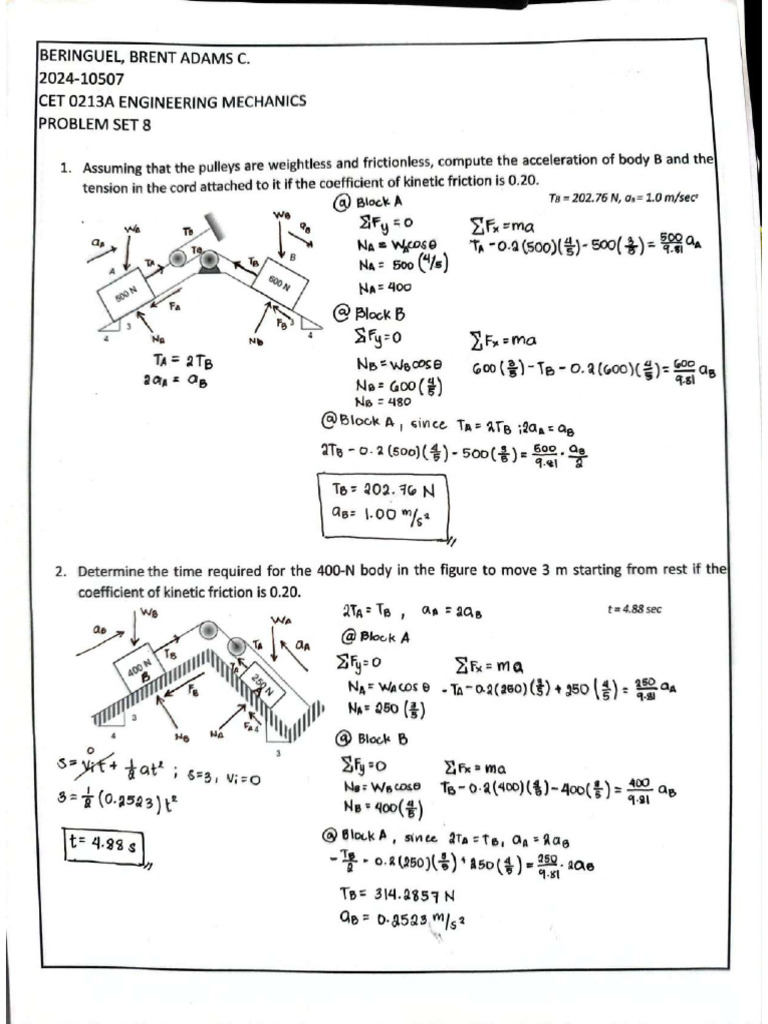 Beringuel - Brent Adams - Problem Set 8 | PDF