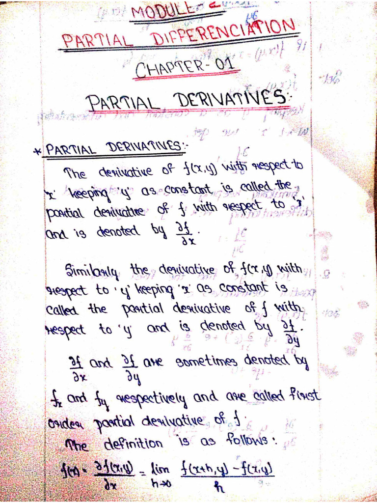 Partial Derivatives | PDF