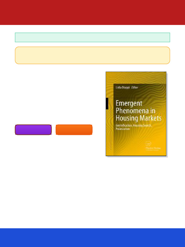 Emergent Phenomena in Housing Markets Gentrification Housing Search ...