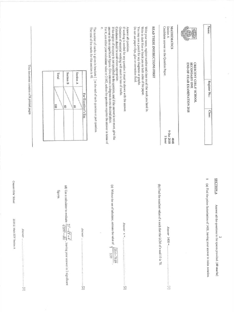 2018 Cgs Sec1eeoy | PDF