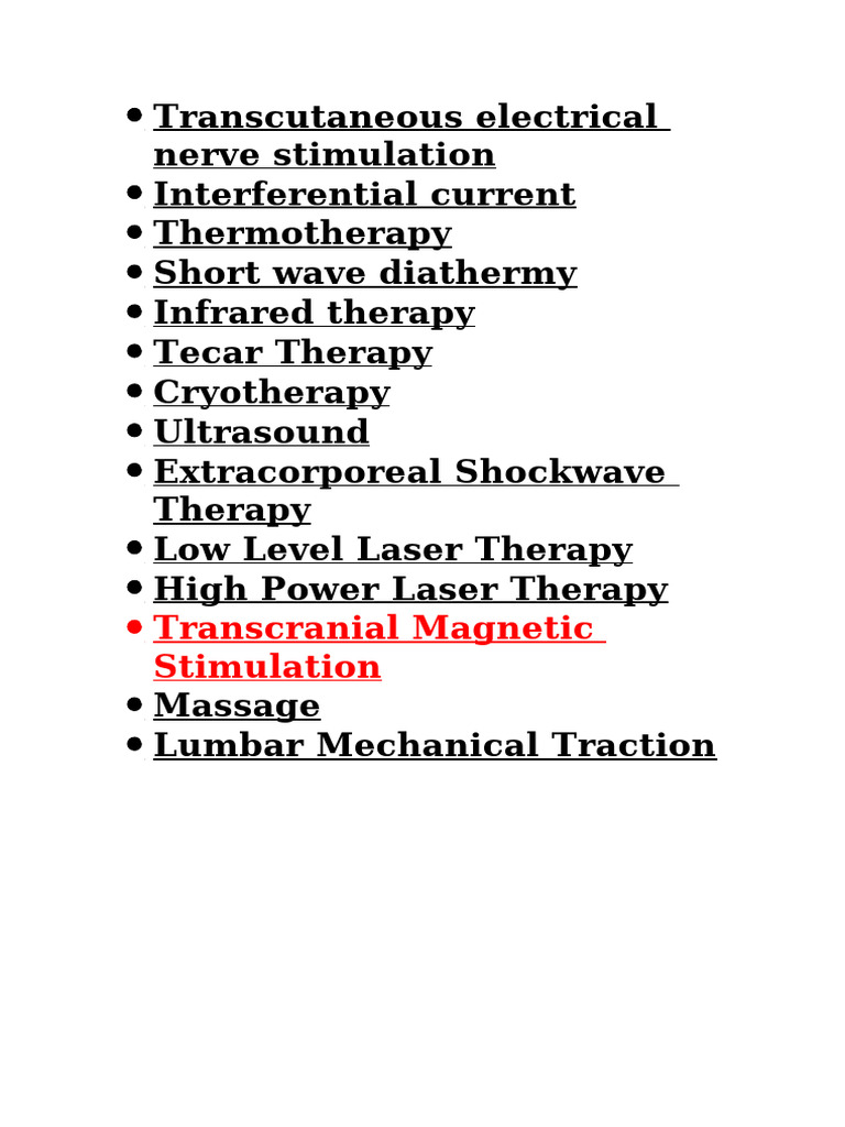 Electrical Therapy | PDF