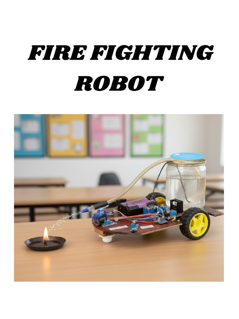 Fire Fighting Robot Project Final | PDF | Robot | Robotics