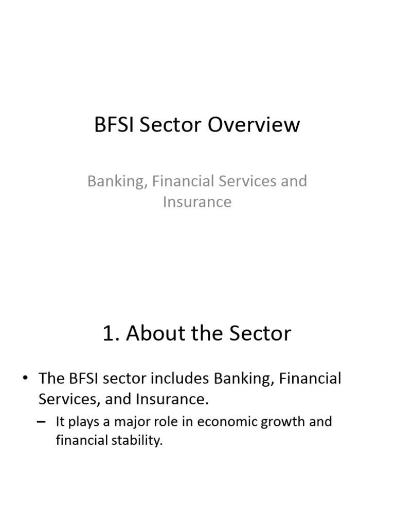 BFSI Sector Overview: Growth & Careers | PDF