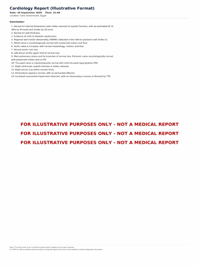 Modified Echo Report | PDF